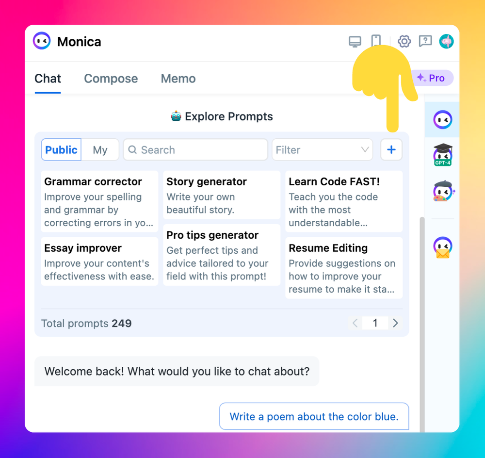 Ignite Your Creativity: Submit Your Unique Prompt to Win Monica Pro!