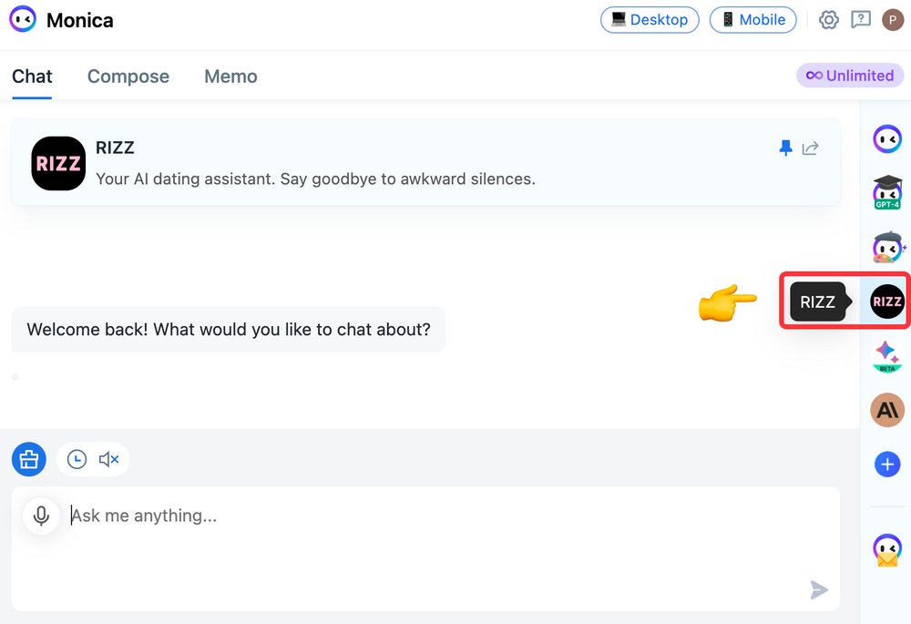 Monica ChatGPT Assistant - Use AI Everywhere
