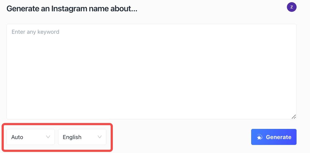 Free Instagram Name Generator - Monica Tools