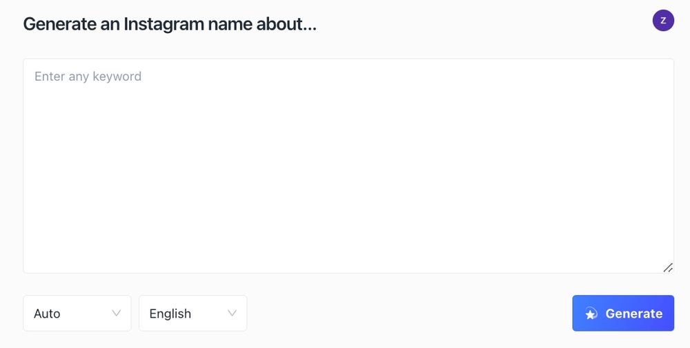 Free Instagram Name Generator - Monica Tools