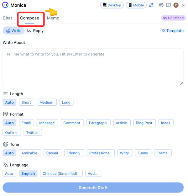 Monica ChatGPT Assistant - Use AI Everywhere